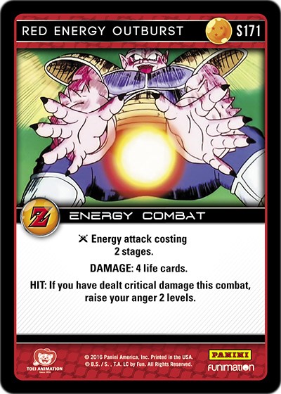 Red Energy Outburst - Panini: Awakening - Dragon Ball Z TCG
