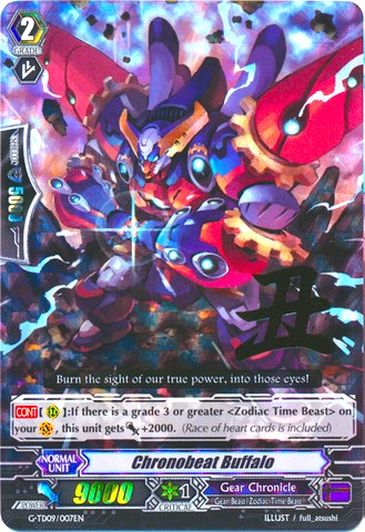 Chronobeat Buffalo (RRR Foil) - G-TD09: True Zodiac Time Beasts - Cardfight Vanguard
