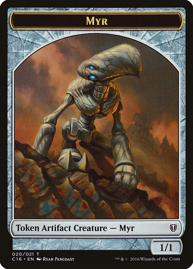 Myr // Bird (White) Double-sided Token - Commander 2016 - Magic: The ...