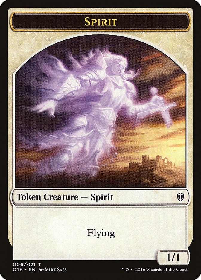Spirit (White) // Bird (White) Double-sided Token - Commander 2016 ...