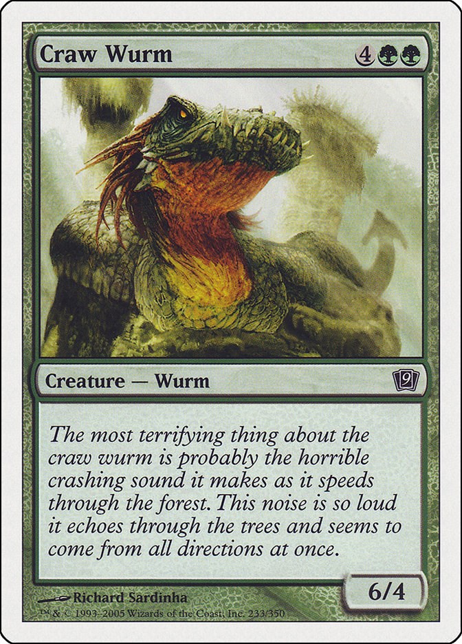 Craw Wurm - 9th Edition - Magic: The Gathering
