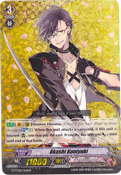 Akashi Kuniyuki (RRR Foil) - G-TTD01: Touken Ranbu (ONLINE) - Cardfight Vanguard