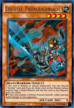 Zoodiac Thoroughblade - Raging Tempest - YuGiOh