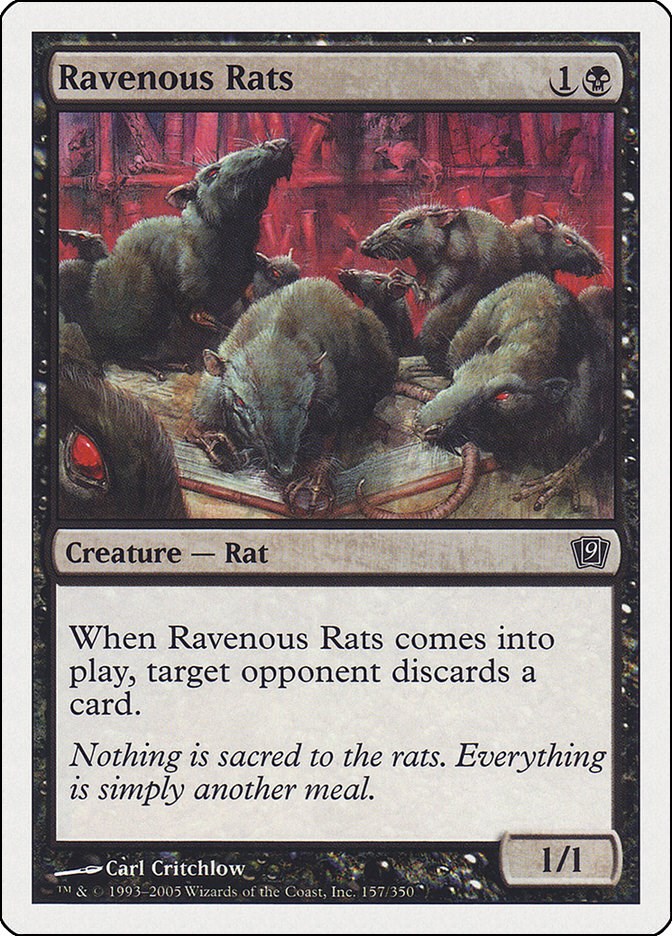 Ravenous Rats - 9th Edition - Magic: The Gathering
