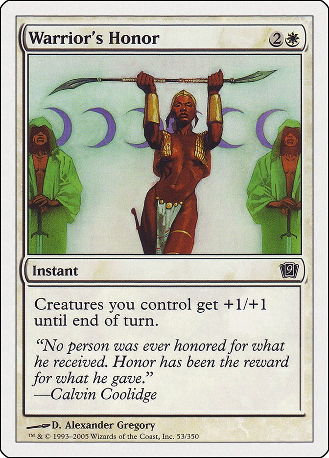 Warrior's Honor - 9th Edition - Magic: The Gathering