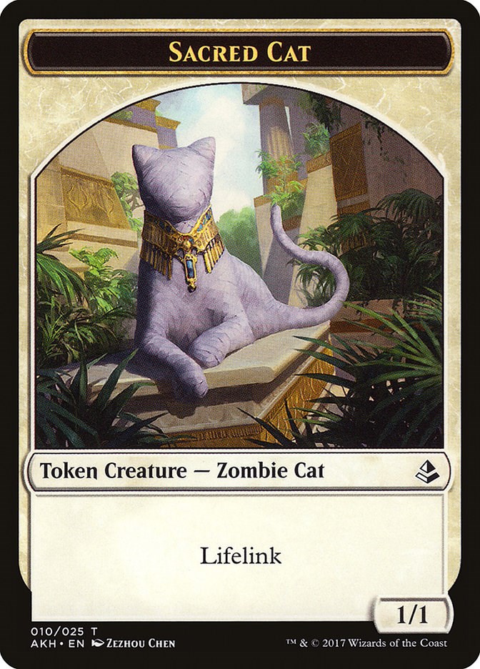 Sacred Cat Token - Amonkhet - Magic: The Gathering