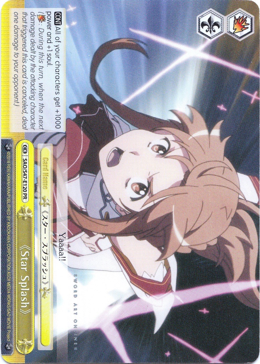Star Splash - SAO/S47-E120 PR - Sword Art Online Re: Edit - Weiss Schwarz