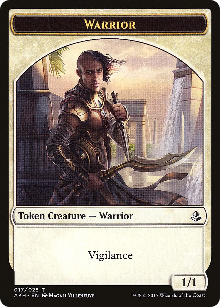 Warrior // Labyrinth Guardian Double-Sided Token - Amonkhet - Magic ...
