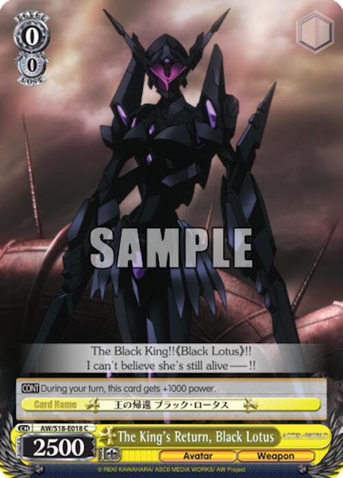King's Return, Black Lotus - Accel World - Weiss Schwarz