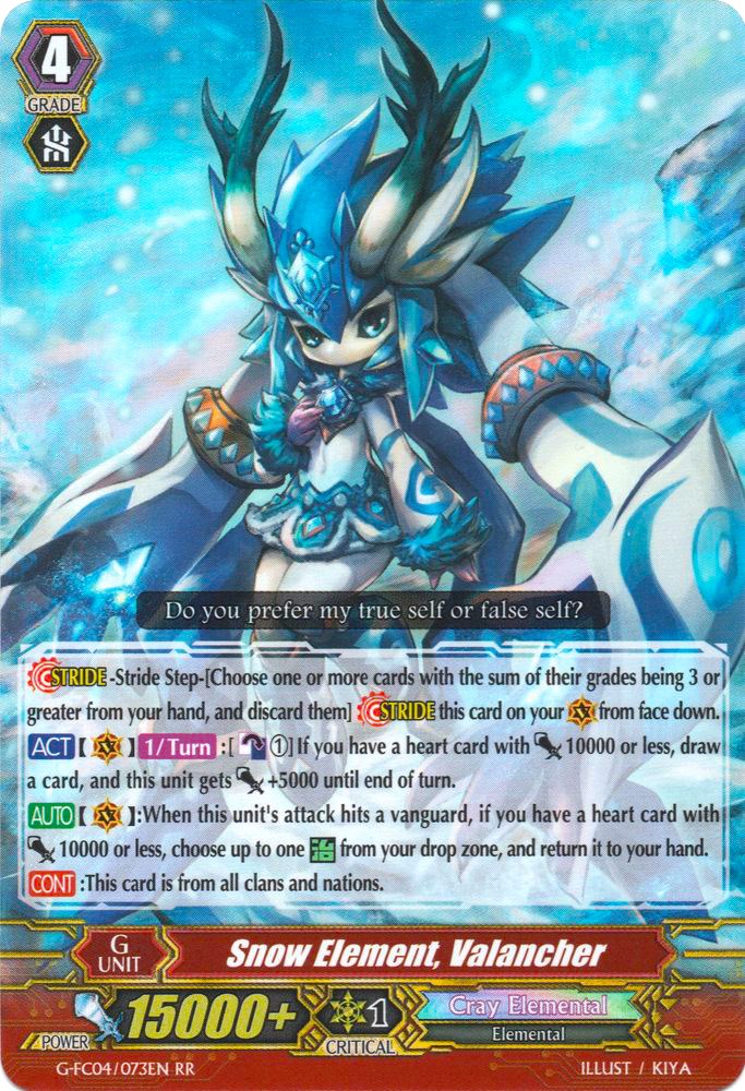 Snow Element, Valancher - Fighters Collection 2017 - Cardfight Vanguard