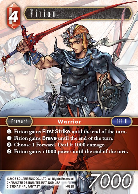 Firion (Rare) - Opus I - Final Fantasy TCG