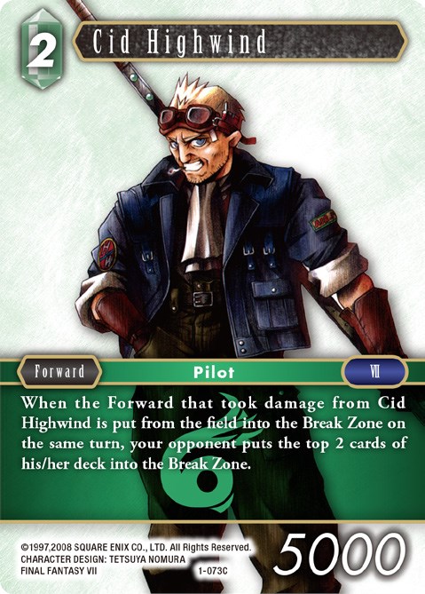 Cid Highwind (Common) - Opus I - Final Fantasy TCG