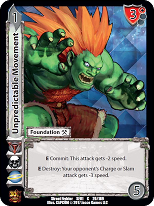 Unpredictable Movement - Street Fighter CCG - UniVersus