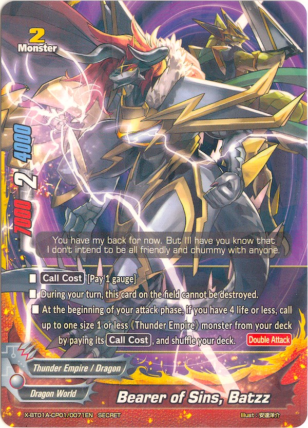 Bearer of Sins, Batzz (Secret R Foiling) - Crossing Generations ...