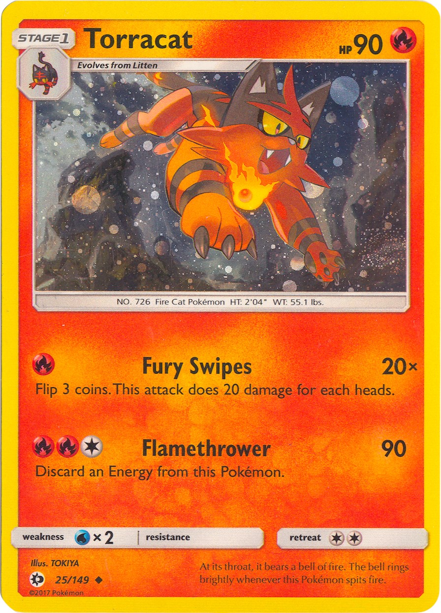 Torracat - 25/149 (Cosmos Holo) - League & Championship Cards - Pokemon