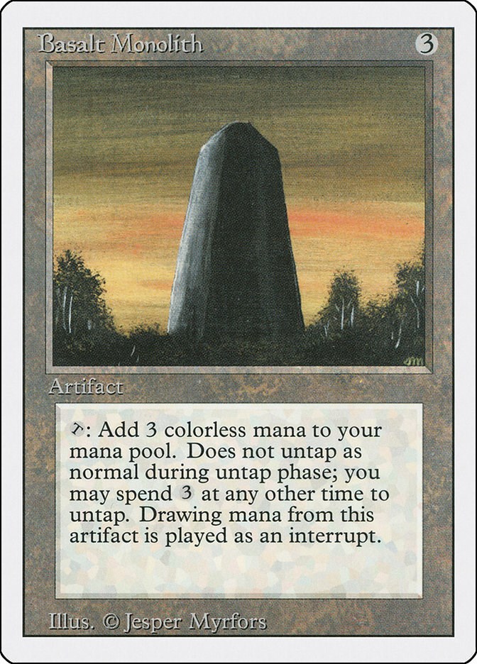 Basalt Monolith - Revised Edition - Magic: The Gathering