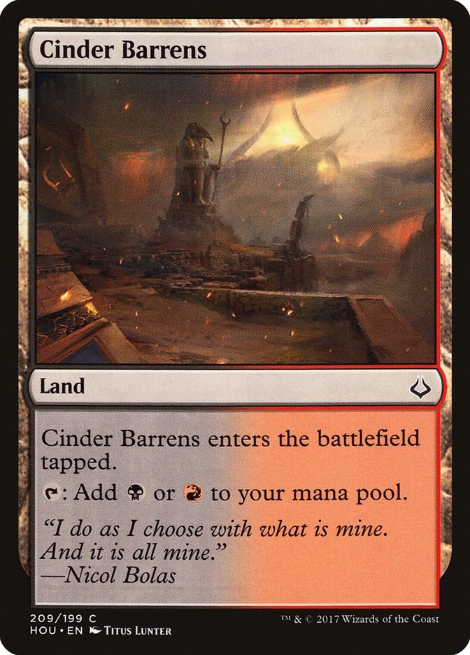 Cinder Barrens - Hour of Devastation - Magic: The Gathering