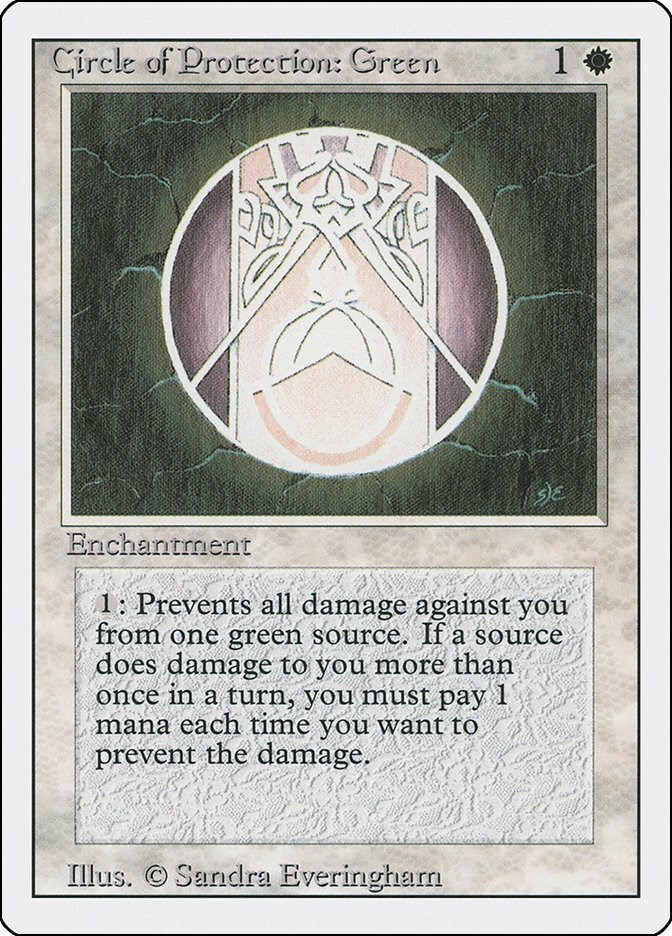 Circle of Protection: Green - Revised Edition - Magic: The Gathering