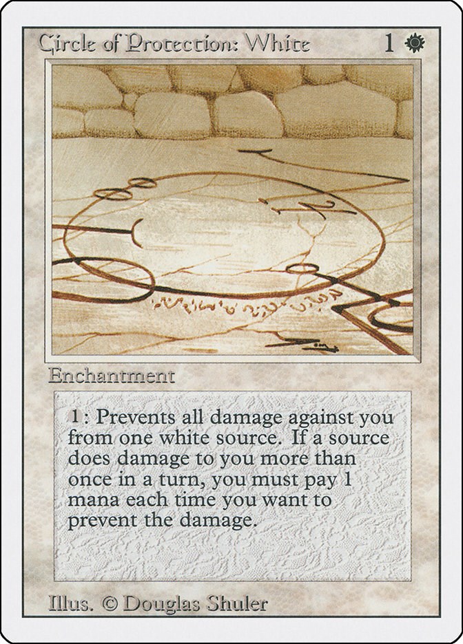 Circle of Protection: White - Revised Edition - Magic: The Gathering