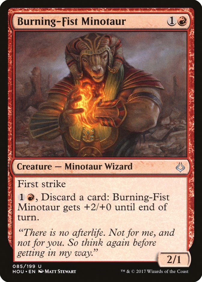 Burning-Fist Minotaur - Hour of Devastation - Magic: The Gathering