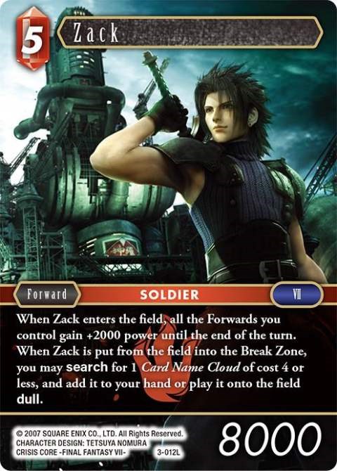 Zack - Opus III - Final Fantasy TCG