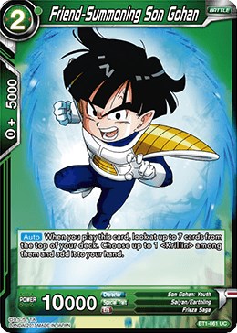 Friend-Summoning Son Gohan - Galactic Battle - Dragon Ball Super CCG