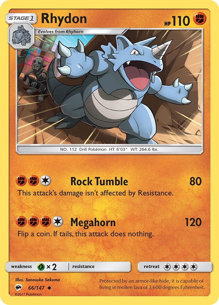 Rhydon - SM - Burning Shadows - Pokemon
