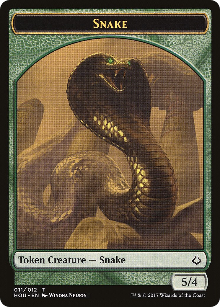 Snake // Warrior Double-Sided Token - Hour of Devastation - Magic: The ...