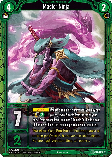 Master Ninja - Zombie World Order TCG - Set 1 - Zombie World Order TCG