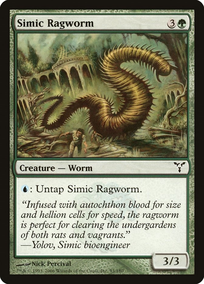 Simic Ragworm - Dissension - Magic: The Gathering