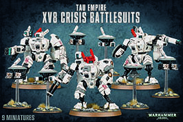 Warhammer: 40K - Tau Empire Xv8 Crisis Battlesuits - Warhammer Plastic ...