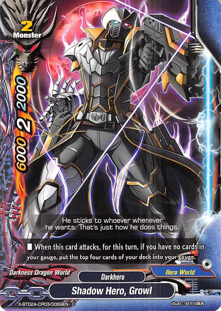Shadow Hero, Growl - Evolution & Mutation - Future Card BuddyFight