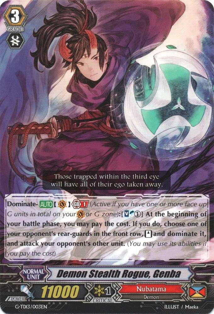 Demon Stealth Rogue, Genba - G-TD13: Evil Eye Sovereign - Cardfight Vanguard