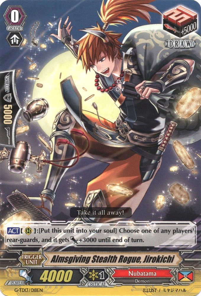 Almsgiving Stealth Rogue, Jirokichi - G-TD13: Evil Eye Sovereign - Cardfight Vanguard