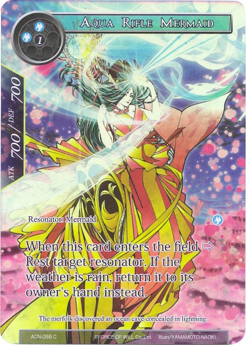 Aqua Rifle Mermaid (Full Art) - Ancient Nights - Force of Will