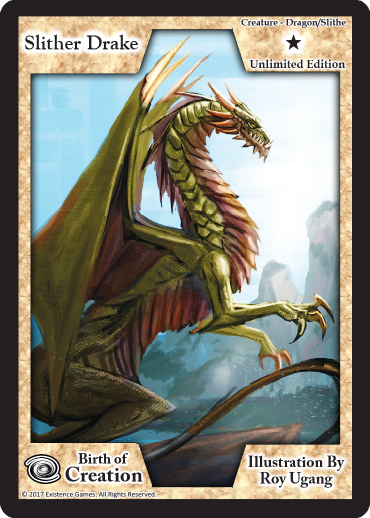 Slither Drake (Unlimited Edition) - Birth of Creation - Exodus TCG