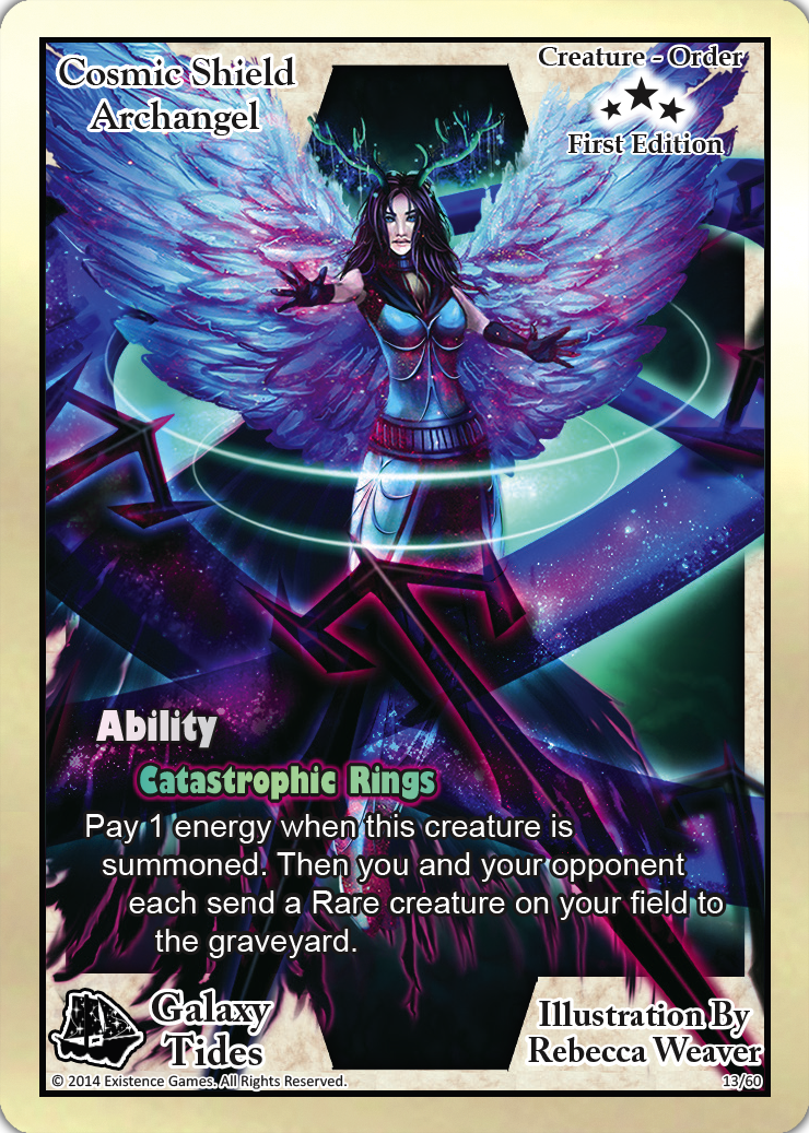 Cosmic Shield Archangel (First Edition) - Galaxy Tides - Exodus TCG