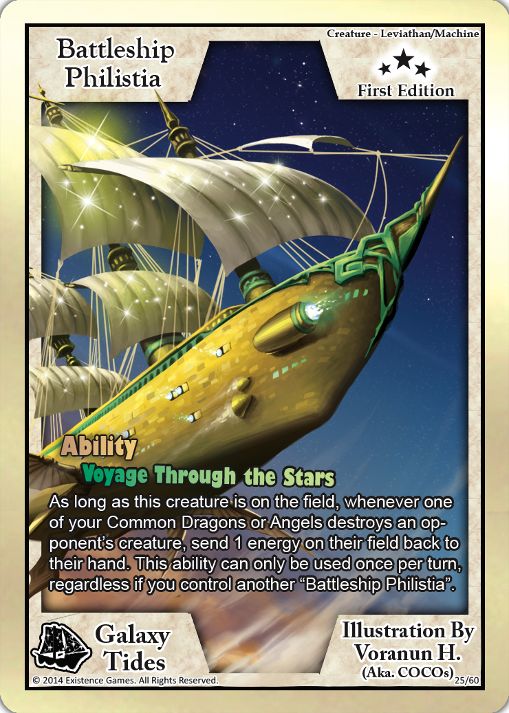 Battleship Philistia (First Edition) - Galaxy Tides - Exodus TCG