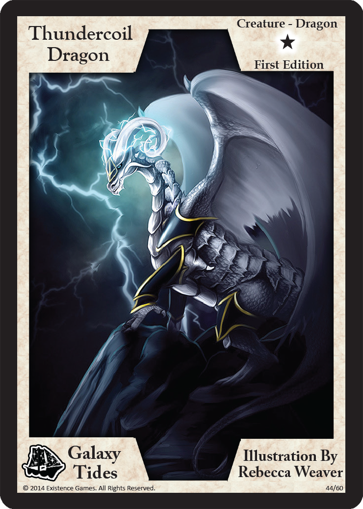 Thundercoil Dragon (First Edition) - Galaxy Tides - Exodus TCG