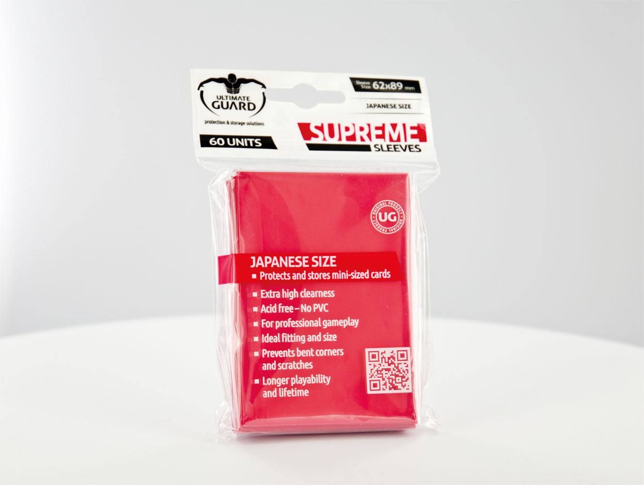 Gloss Sleeve - Supreme Sleeves Japanese Red (60-Pack) - Ultimate Guard ...