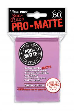 Pro-Matte Standard Deck Protectors - Pink (50-Pack) - Ultra Pro Card ...