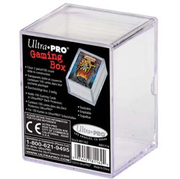 2-Piece 100 Count Slide Clear Card Gaming Box - Ultra Pro Deck Boxes ...