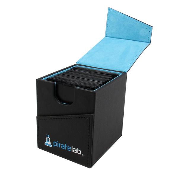 Card Slice Deck Box - Black (Holds 120+) - Pirate Lab Deck Boxes - Deck ...