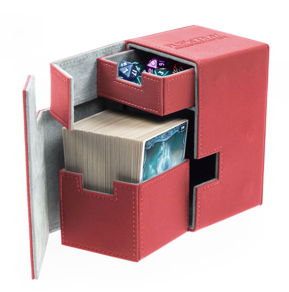 Flip 'n' Tray Deck Case XenoSkin - Red (Holds 100+) - Ultimate Guard ...
