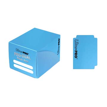 PRO Dual Light Blue Deck Box (Small) - Ultra Pro Deck Boxes - Deck Boxes