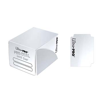 PRO Dual White Deck Box (Small) - Ultra Pro Deck Boxes - Deck Boxes