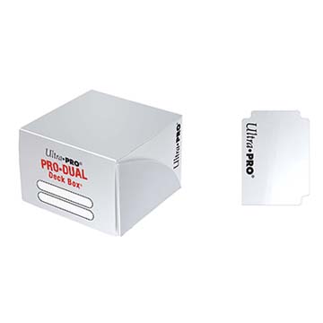PRO Dual White Deck Box (Standard) - Ultra Pro Deck Boxes - Deck Boxes
