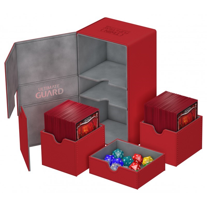 Twin Flip 'n' Tray Deck Case - Red (Holds 200+) - Ultimate Guard Deck ...