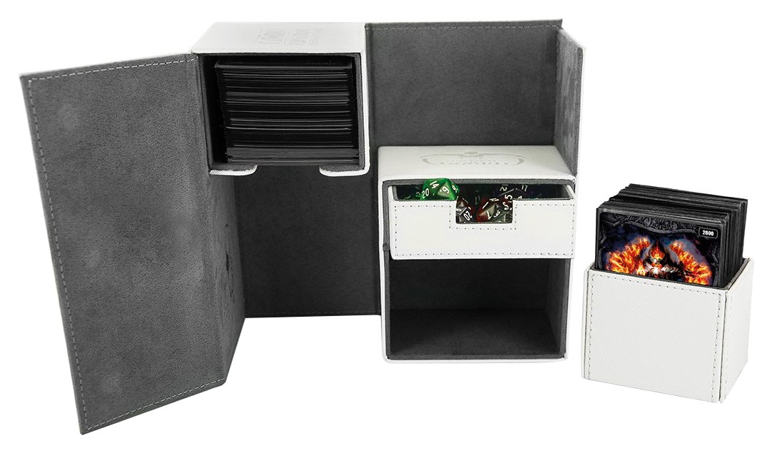 Twin Flip 'n' Tray Deck Case - White (Classic) (Holds 160+) - Ultimate ...