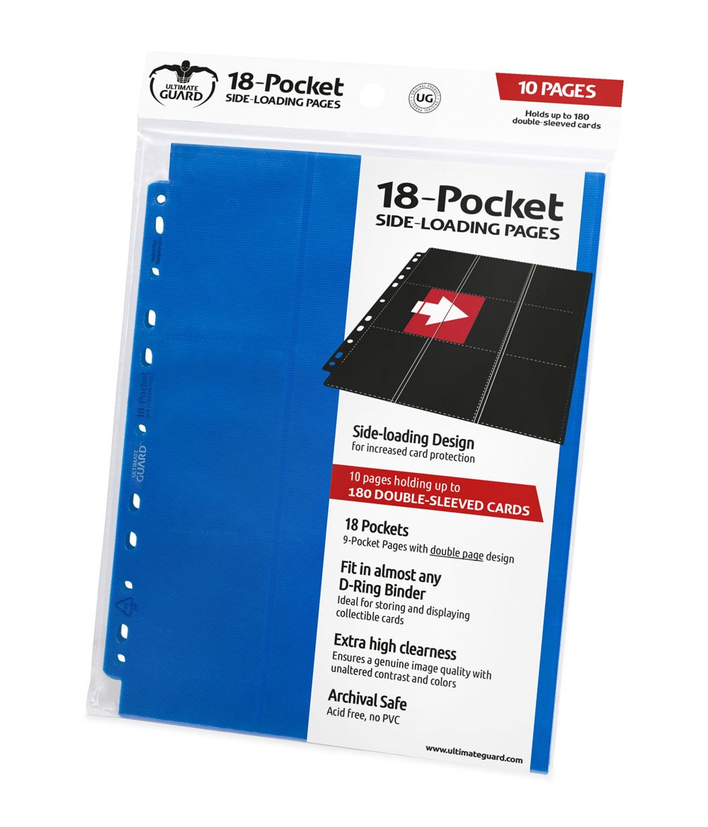Double-Sided Side-Loading 9-Pocket Pages - 11-Holes, Blue (10-Pack ...
